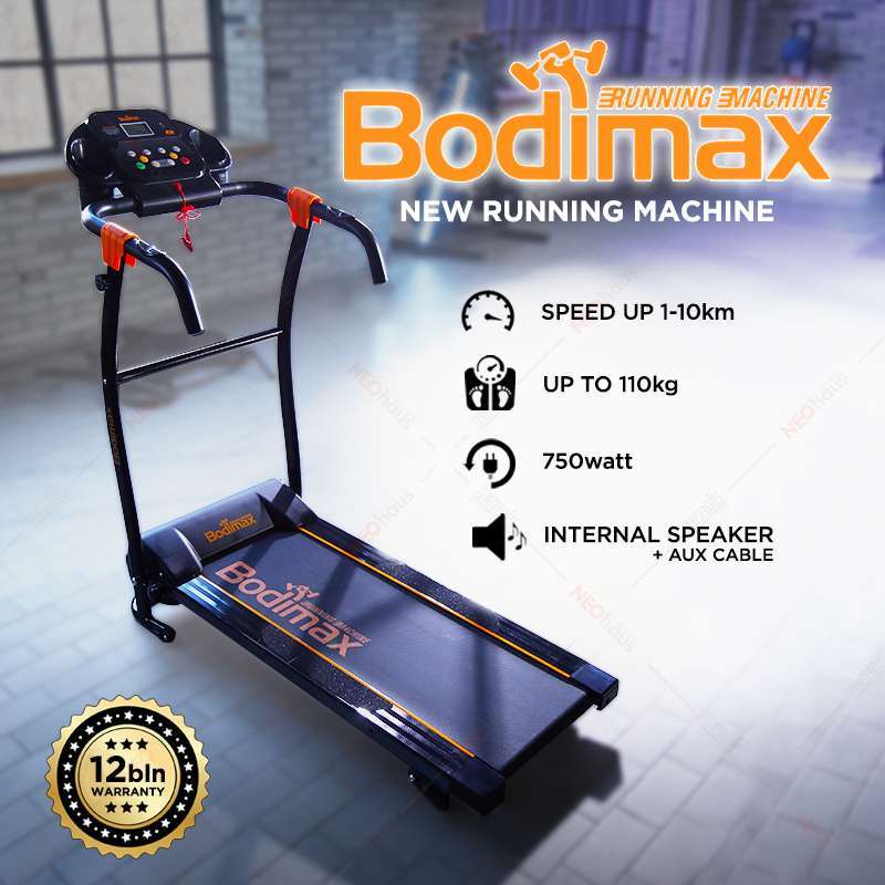 Treadmill Elektrik NEW BODIMAX RUNNING MACHINE WHITE - Bodimax