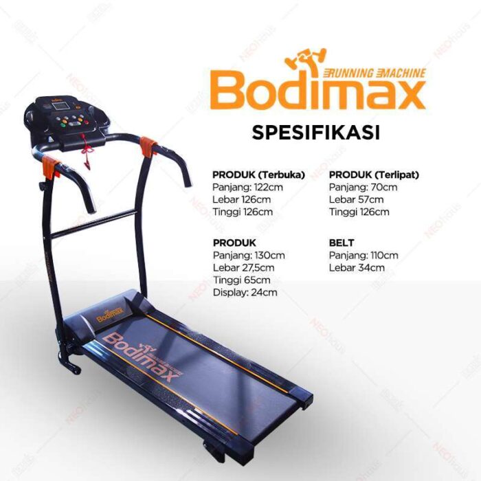 BODIMAX RUNNING MACHINE BLACK - Bodimax
